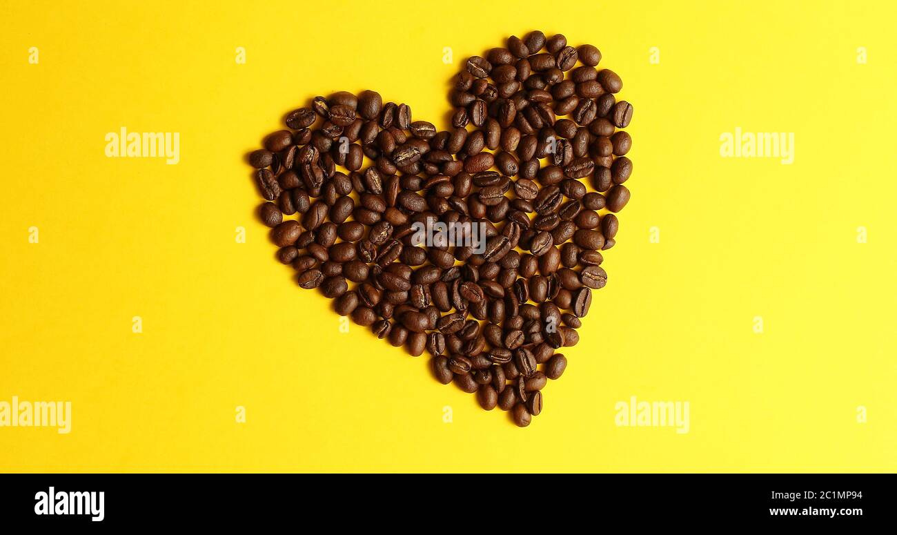 Beans laid in shape of heart Stock Photo - Alamy