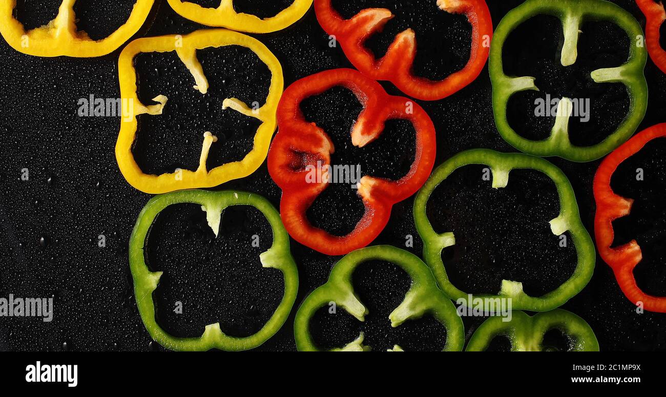 Colorful slices of pepper Stock Photo - Alamy
