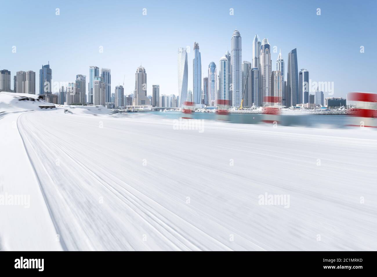 winter road and snow with landscape Stock Photo - Alamy