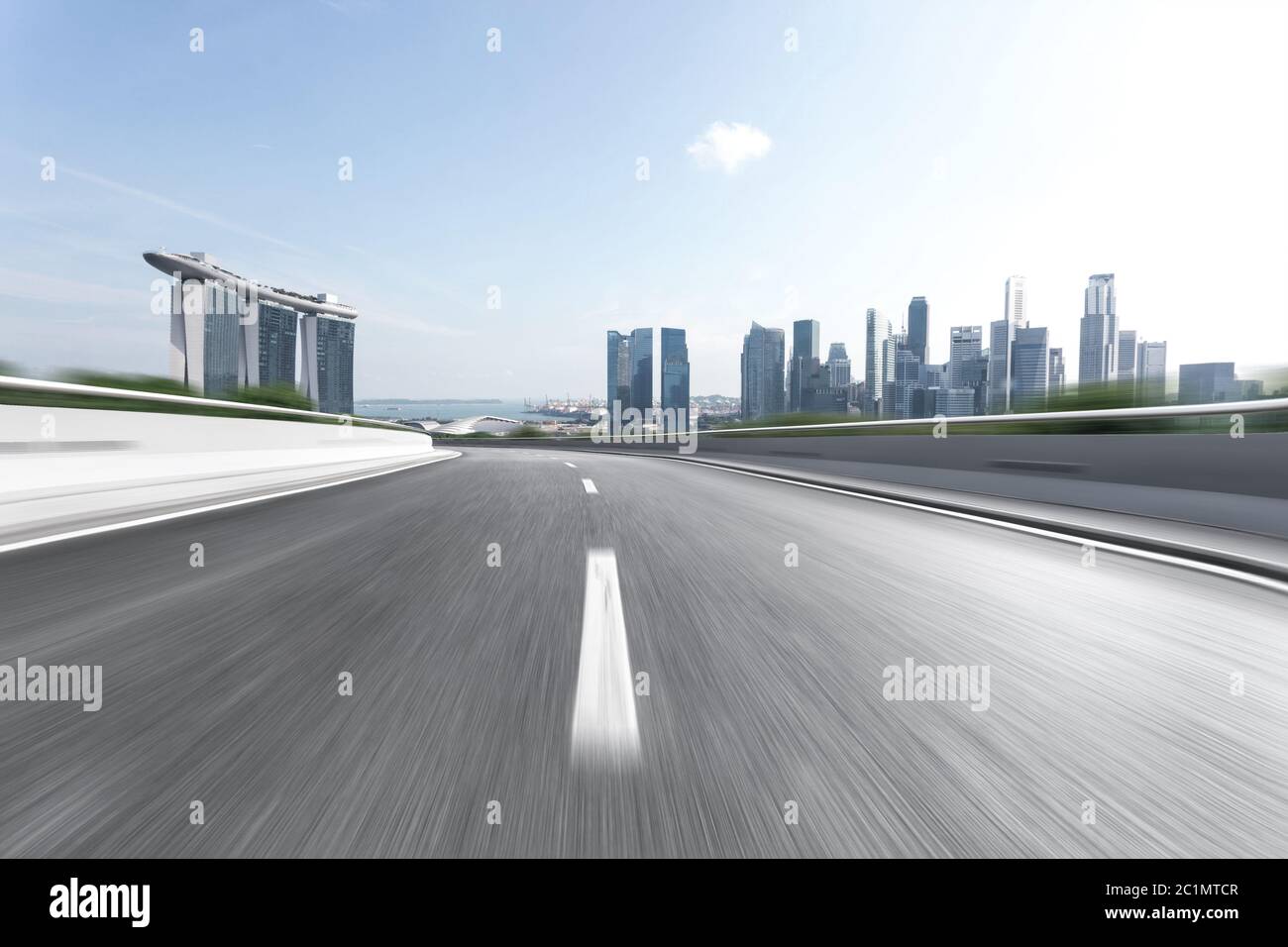 empty highway through modern city Stock Photo - Alamy