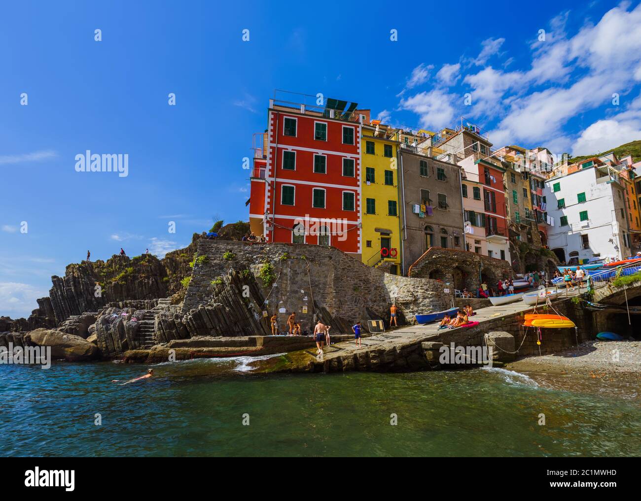 Riomaggiore in Cinque Terre - Italy Stock Photo - Alamy