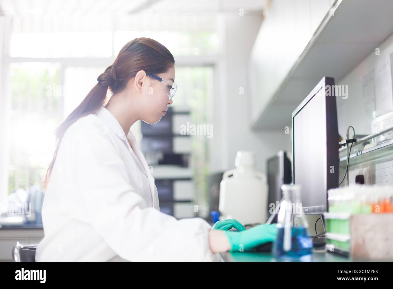 people working at laboratory Stock Photo - Alamy