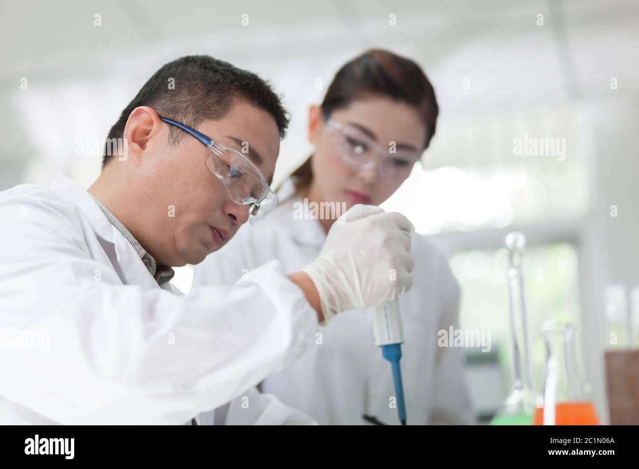 people working at laboratory Stock Photo - Alamy