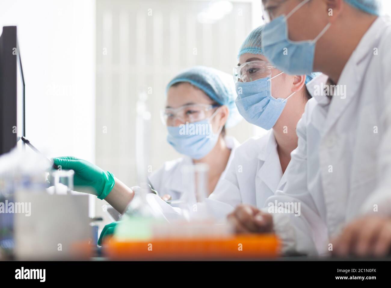 people working at laboratory Stock Photo - Alamy