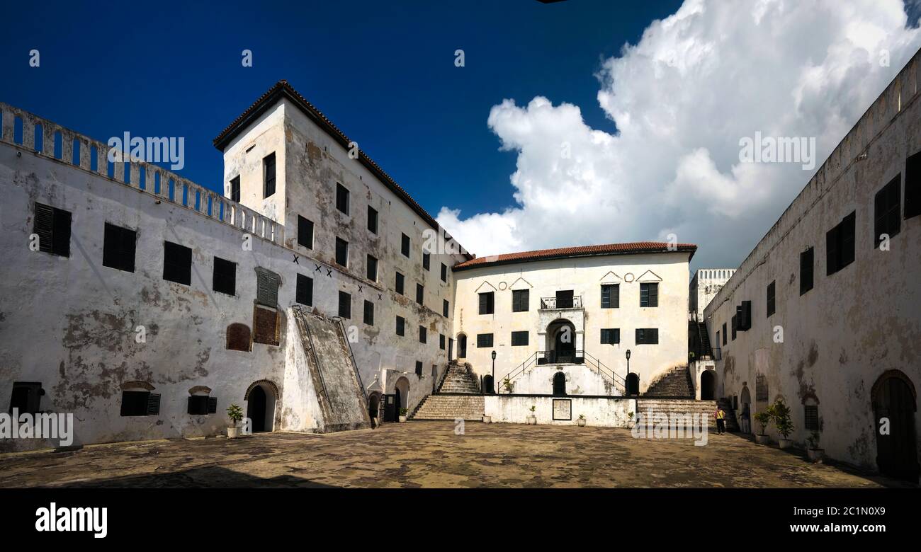 Interior view to Elmina castle and fortress, Ghana Stock Photo - Alamy