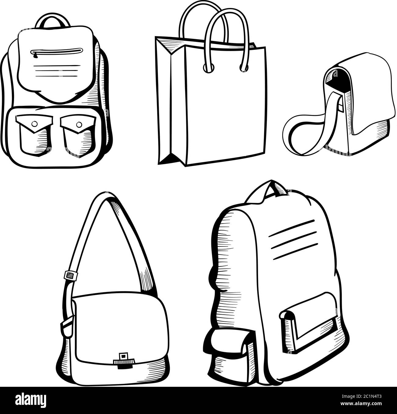 Pouch line drawing hi-res stock photography and images - Alamy