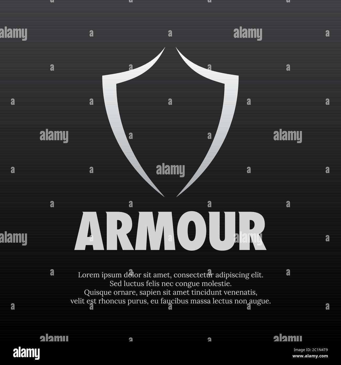 Vector illustration of a simple abstract shield logo. Suitable for logo ...