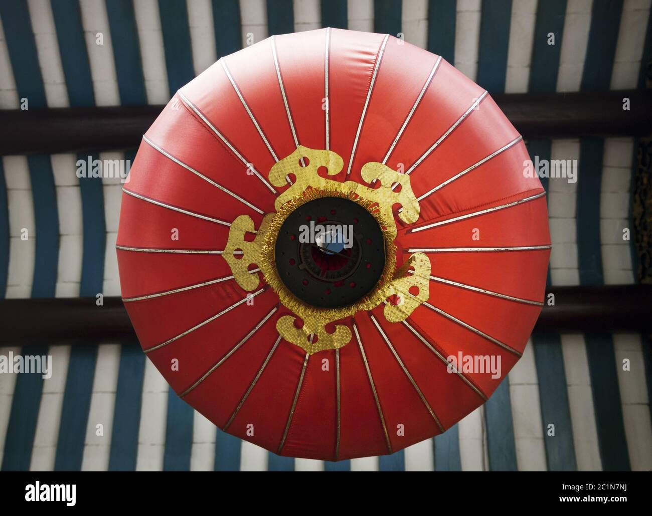 Red Chinese lantern, view from below Stock Photo - Alamy