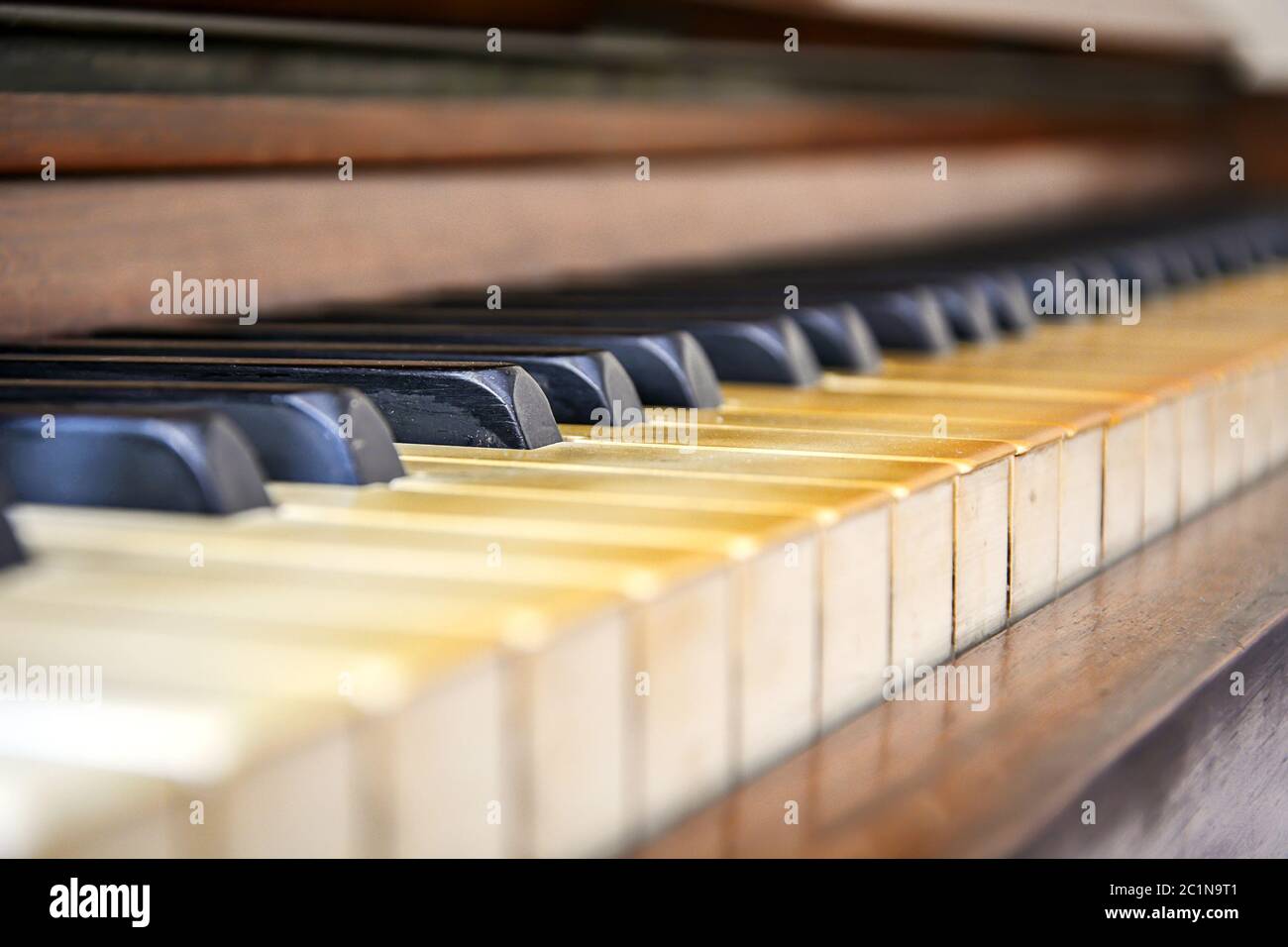 close-up view of the keys of a piano Stock Photo - Alamy
