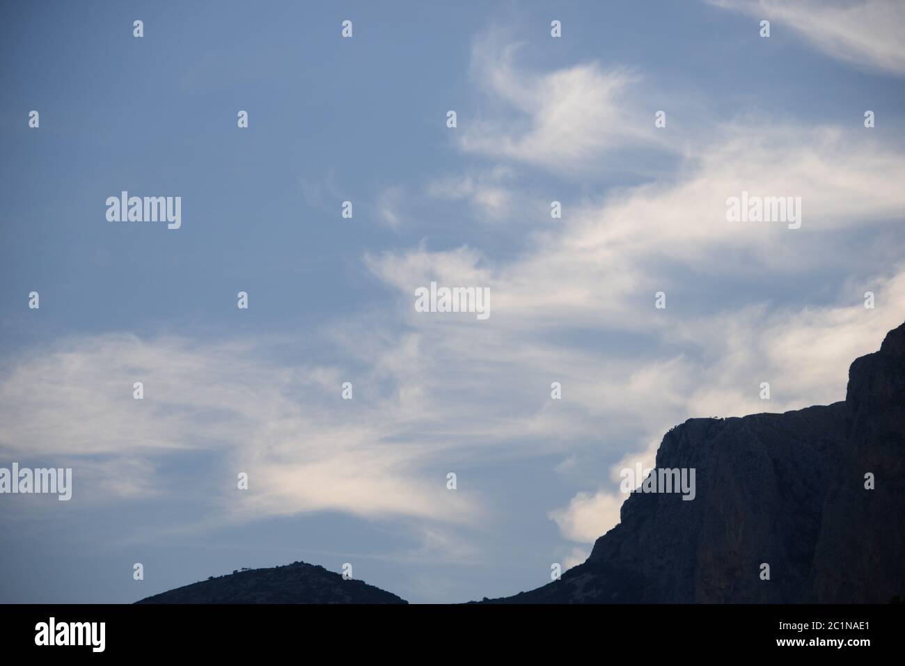 Clouds at the Spanish sky, Costa Blanca, Spain Stock Photo - Alamy