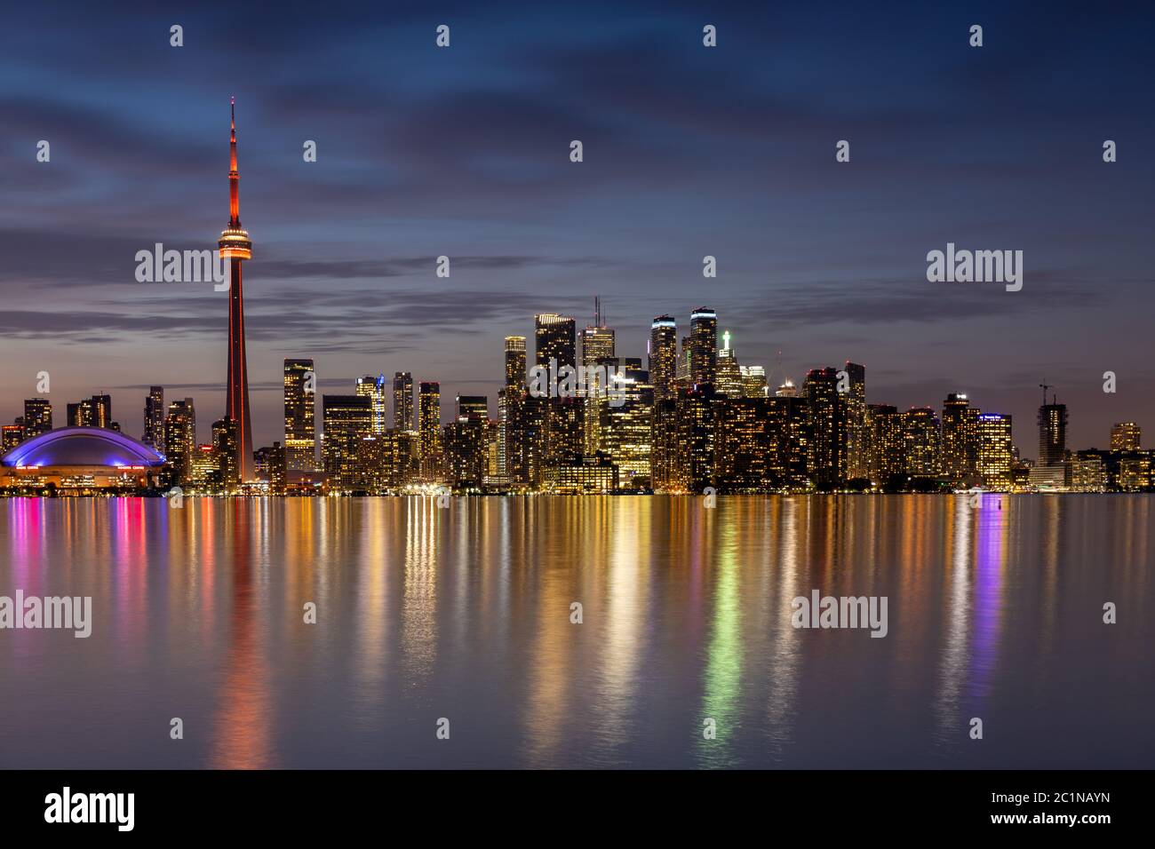The Toronto skyline in the evening Stock Photo - Alamy