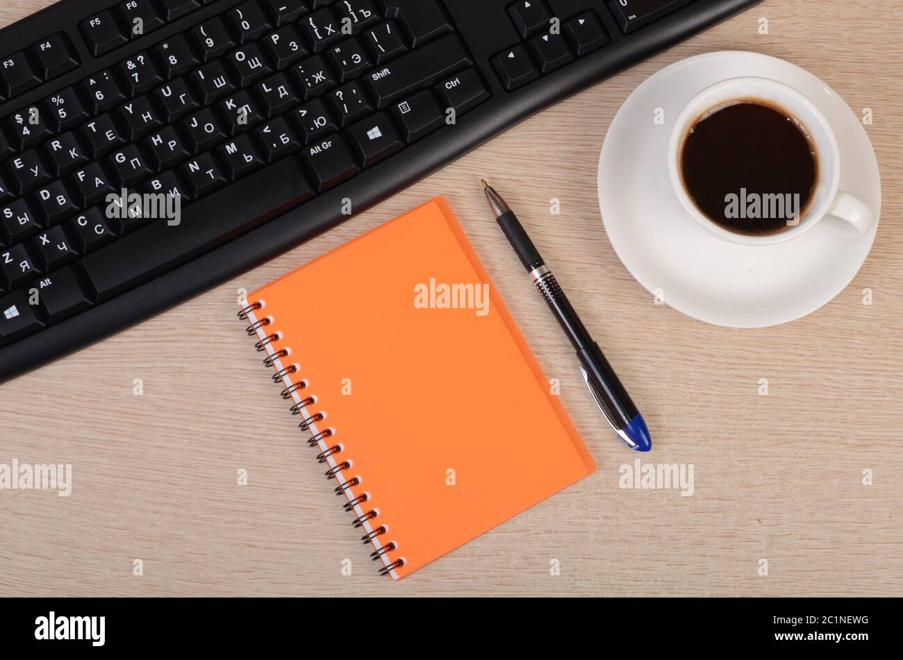 Modern keyboard cup coffee hi-res stock photography and images - Alamy