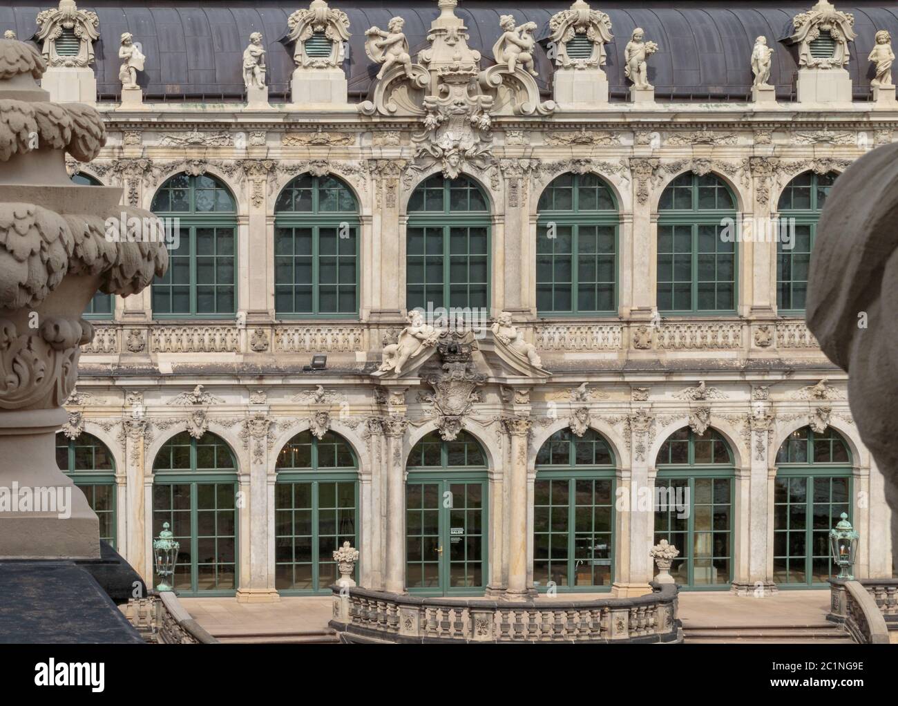 Baroque window facade, Zwinger Palace, Dresden, Germany Stock Photo - Alamy
