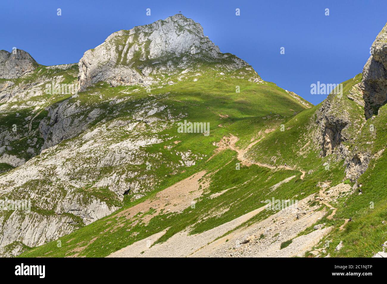 Hiking on the Hochiss in the Rofan Mountains Stock Photo - Alamy