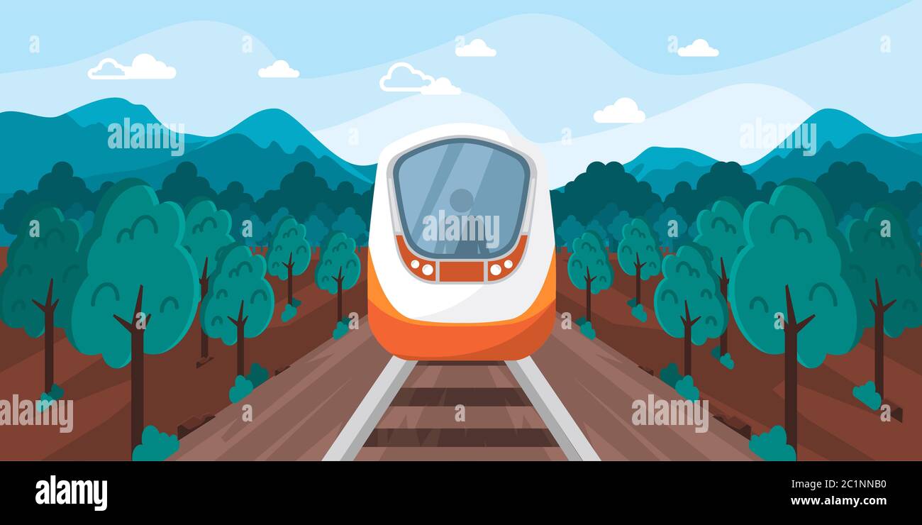 Perspective drawing train hi-res stock photography and images - Alamy