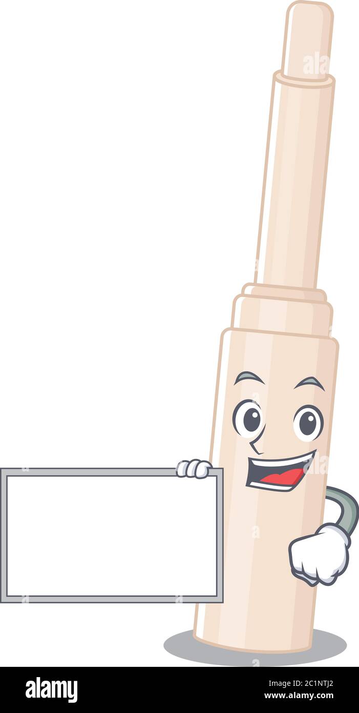 Cartoon character design of concealer stick holding a board Stock ...