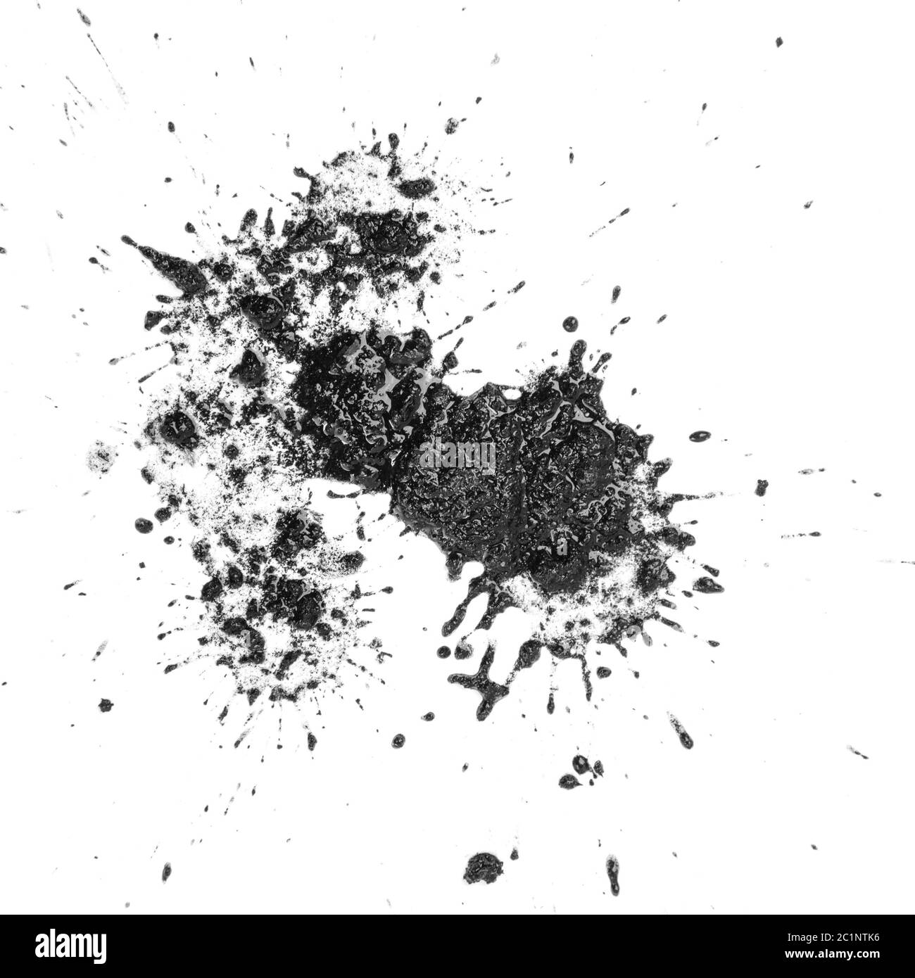 drops of mud sprayed isolated on white background Stock Photo - Alamy