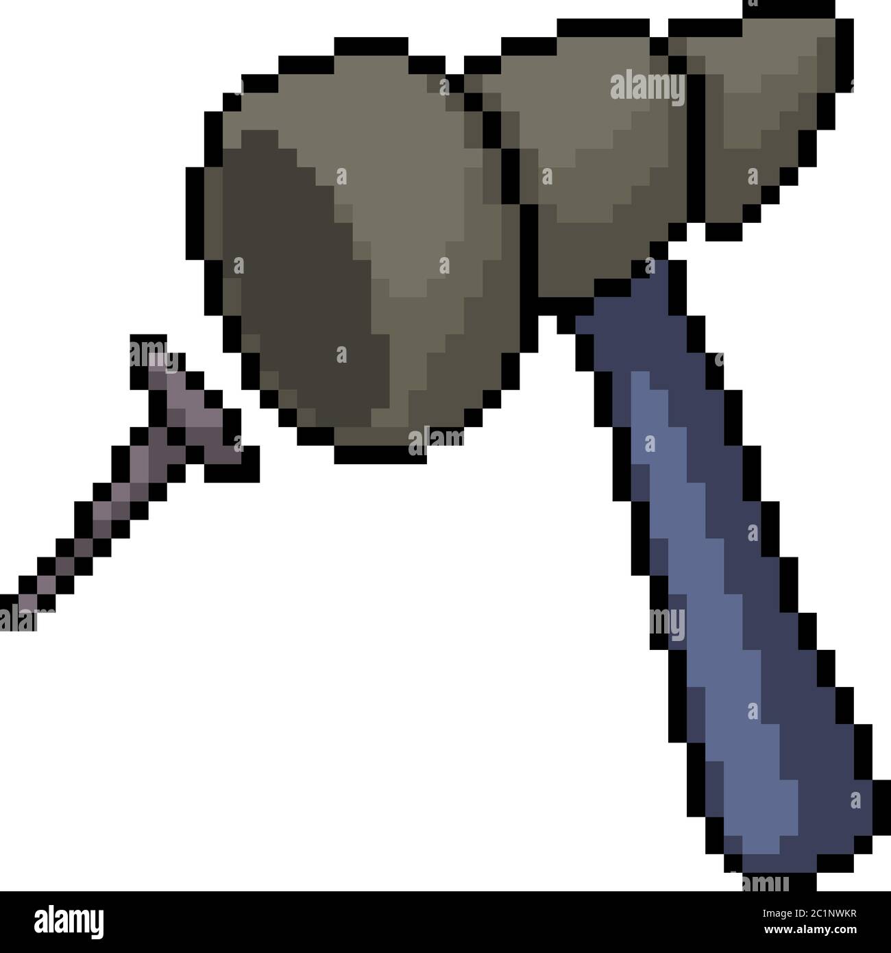 Pixel hammer Stock Vector Images - Alamy