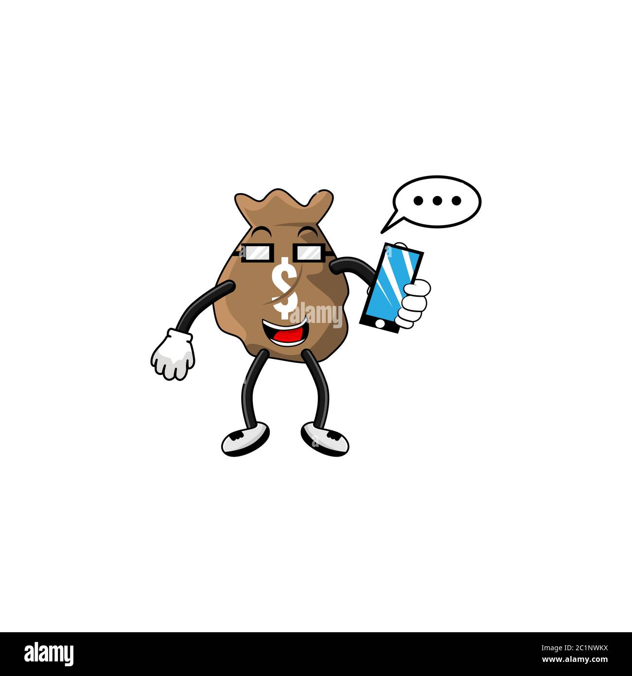 Money bag mascot cartoon hi-res stock photography and images - Alamy