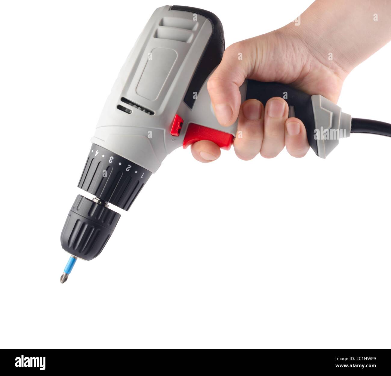 Worker using screwdriver in hi-res stock photography and images - Alamy