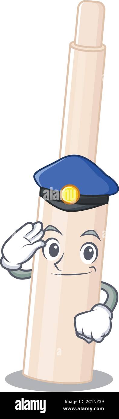 Police officer cartoon drawing of concealer stick wearing a blue hat ...