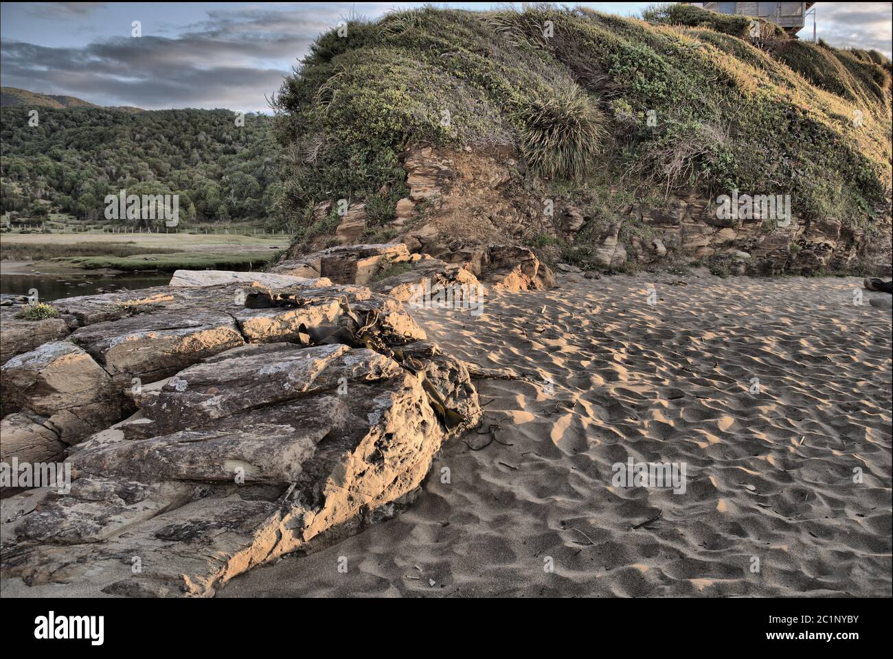 beautiful beach in the south of chile Stock Photo - Alamy