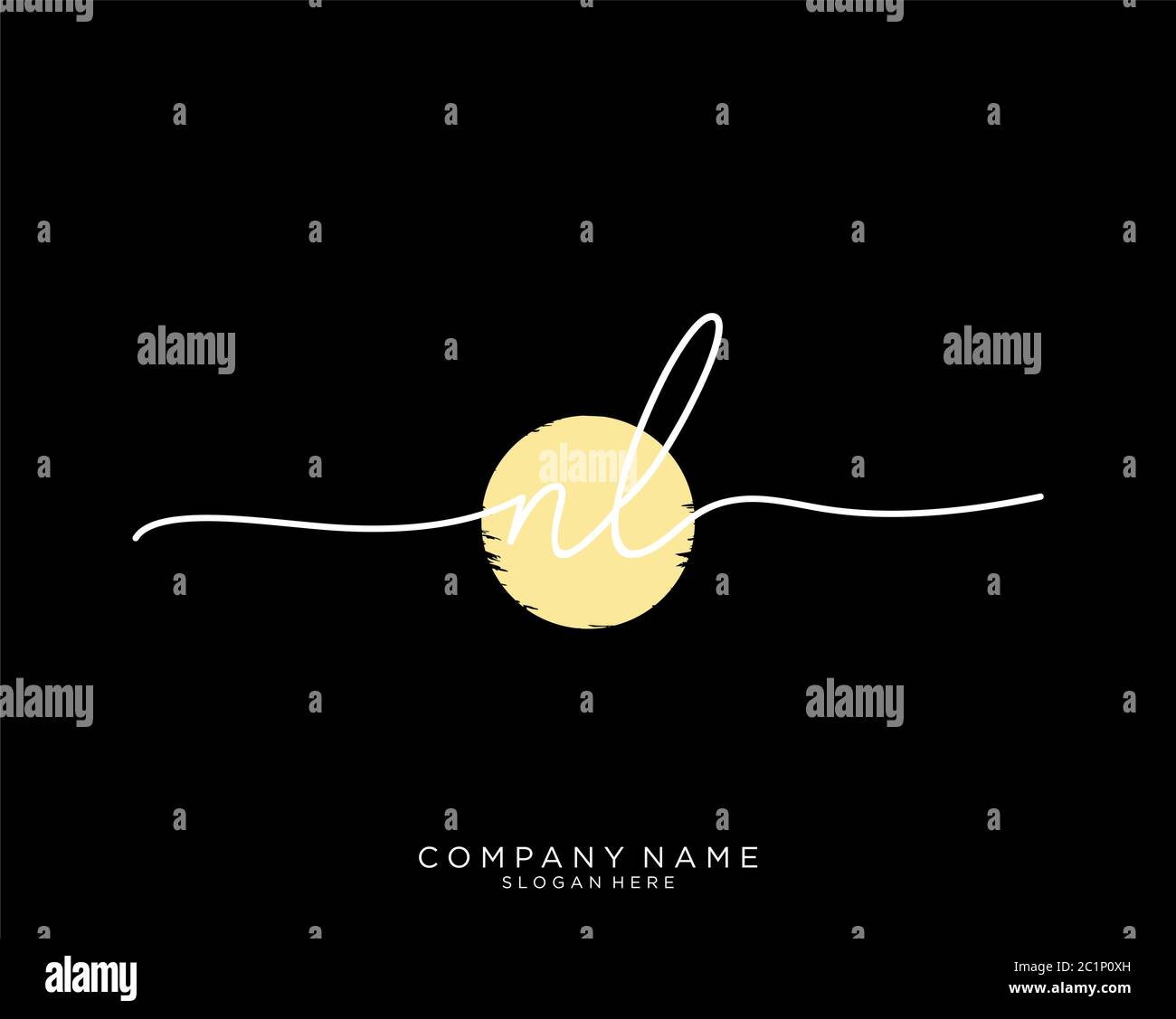 Nl initials logo Stock Vector Images - Alamy