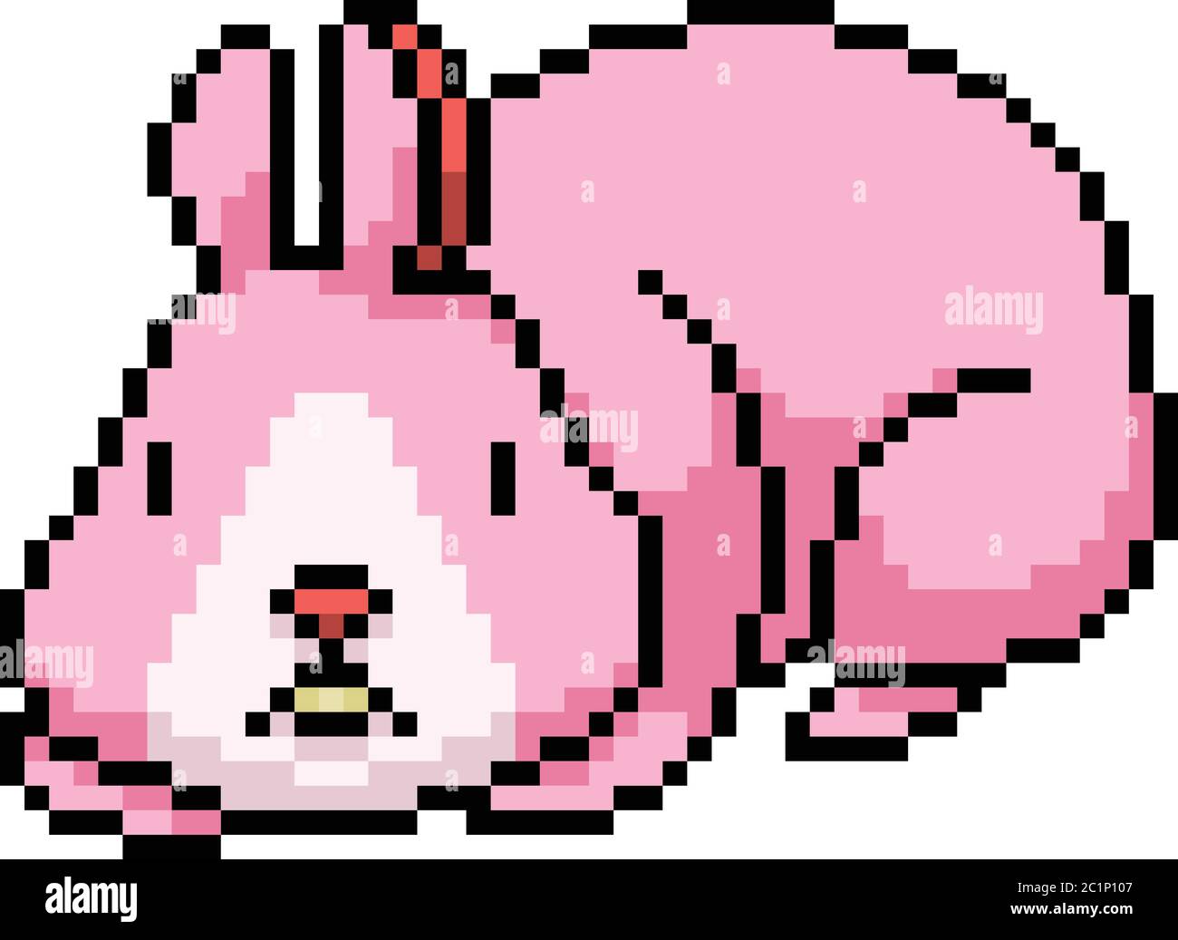 vector pixel art rabbit isolated cartoon Stock Vector Image & Art - Alamy