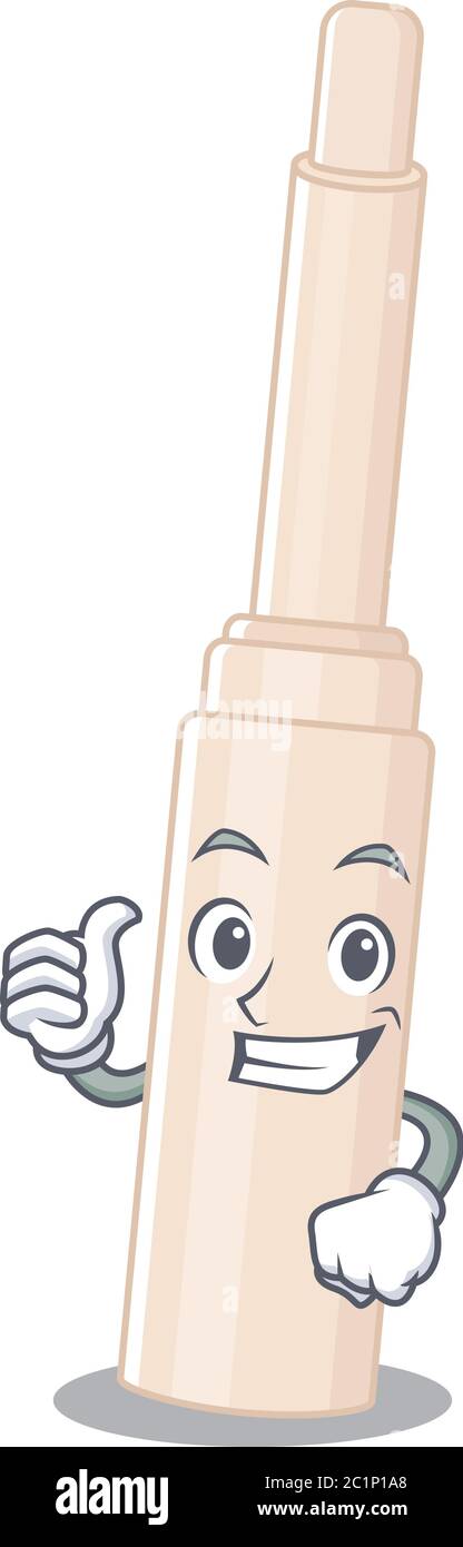 Concealer stick cartoon character design showing OK finger Stock Vector ...