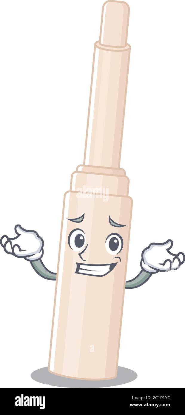 A cute picture of grinning concealer stick caricature character Stock ...