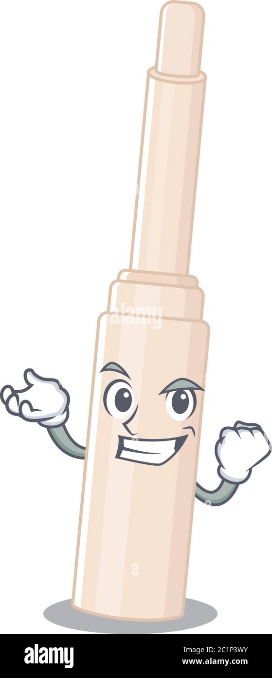 A funny cartoon design concept of concealer stick with happy face Stock ...