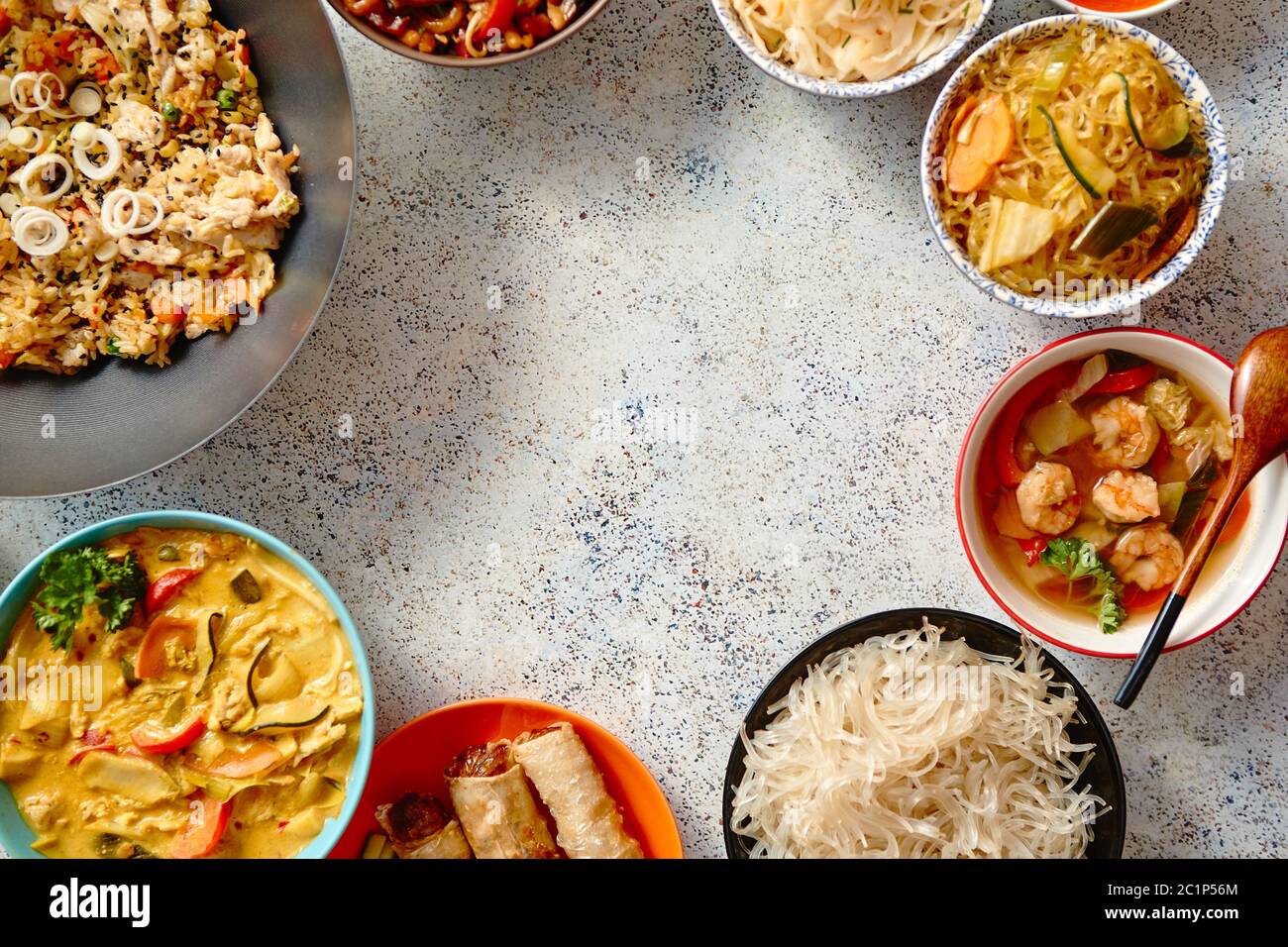 Chinese food set. Asian style food concept composition Stock Photo - Alamy