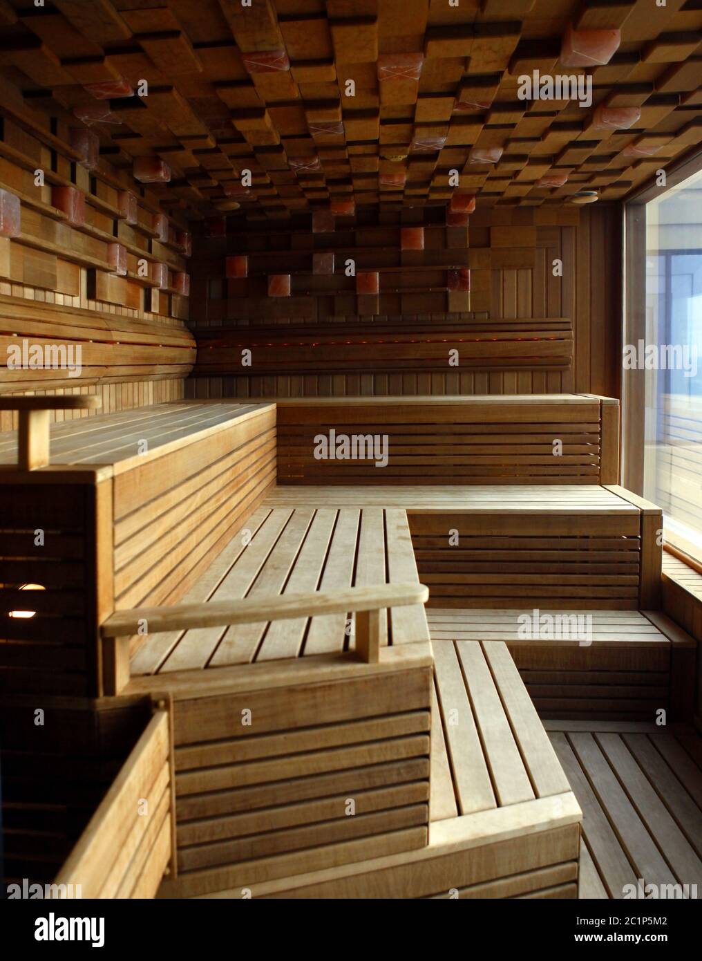 Interior of Finnish sauna Stock Photo - Alamy