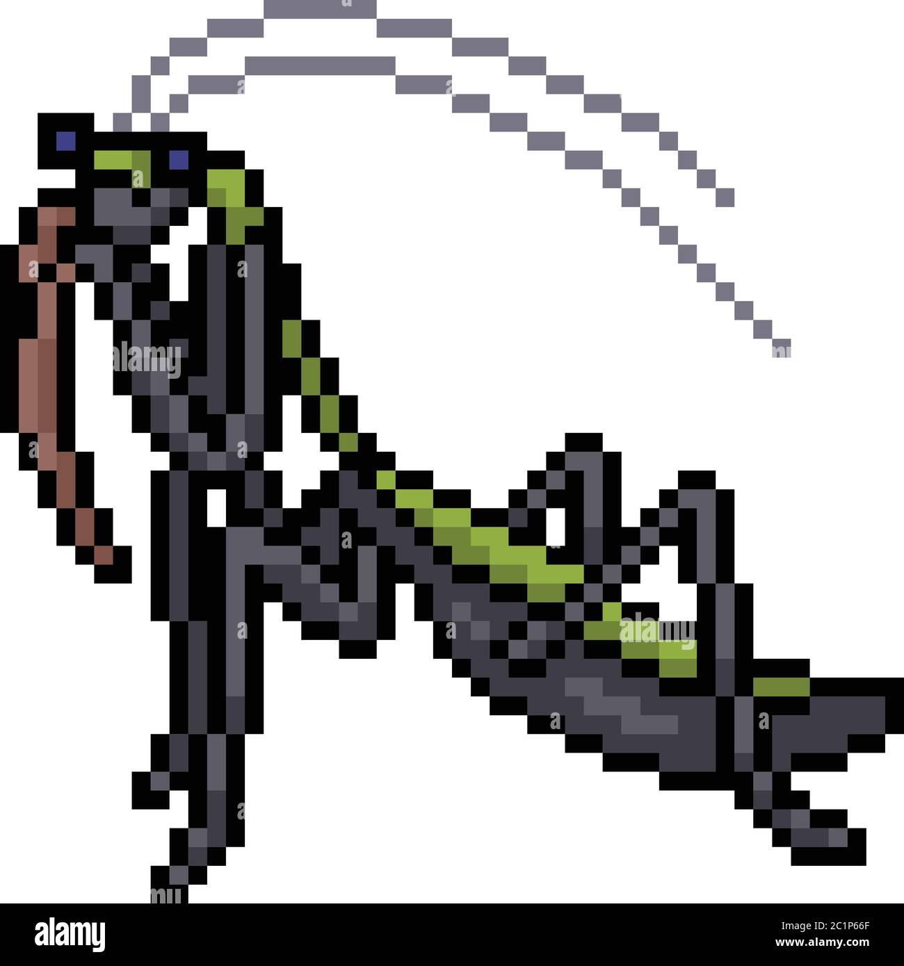 vector pixel art mantis isolated cartoon Stock Vector Image & Art - Alamy