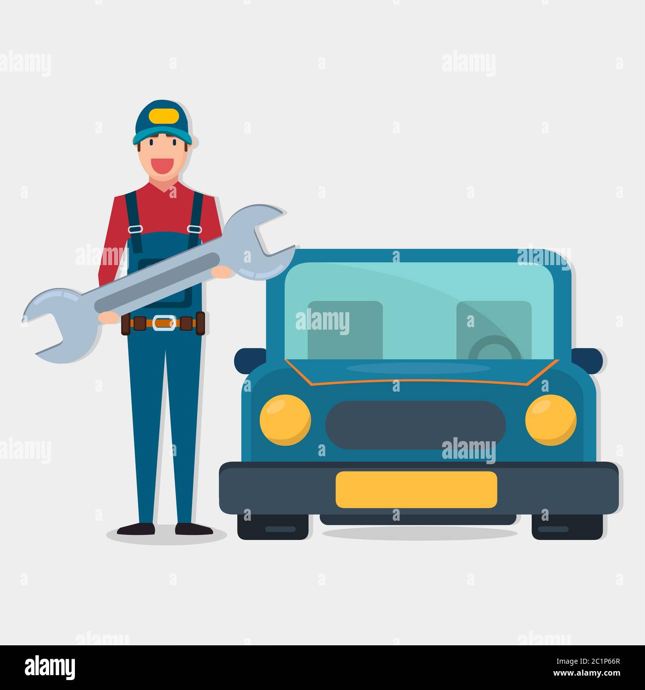 Car mechanic person icon hi-res stock photography and images - Alamy