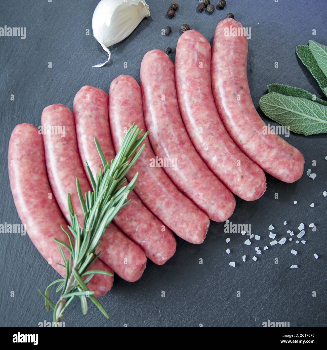 Sausages raw sausage hi-res stock photography and images - Alamy