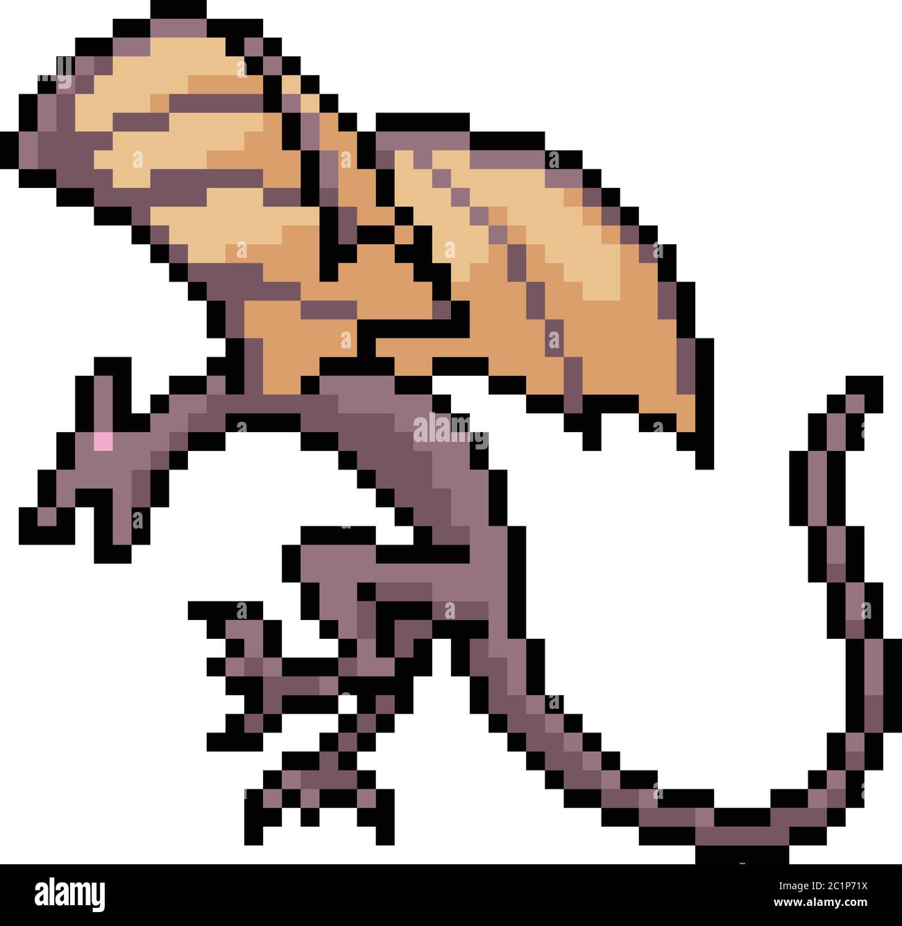 vector pixel art wyvern isolated cartoon Stock Vector Image & Art - Alamy