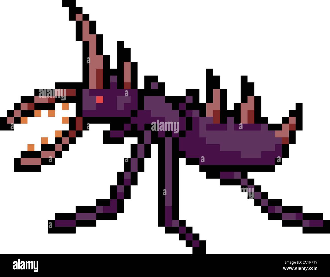 vector pixel art spike beetle isolated cartoon Stock Vector Image & Art ...