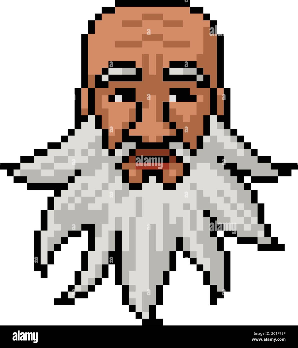 vector pixel art old man isolated cartoon Stock Vector Image & Art - Alamy