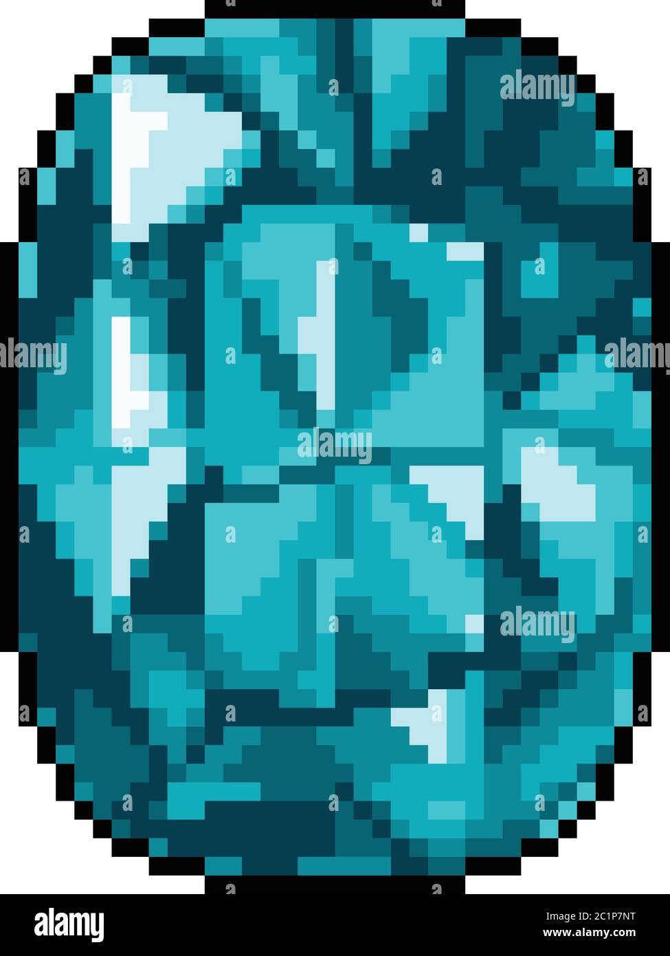 vector pixel art jewelry gemstone isolated cartoon Stock Vector Image ...