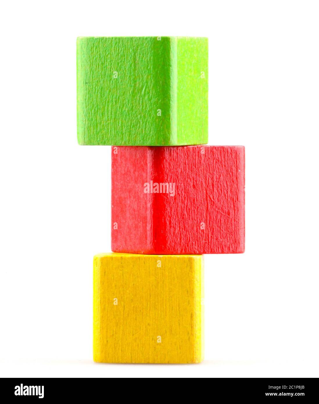 Wooden Building Blocks Set - Childrens Construction Wood Toy Stock ...