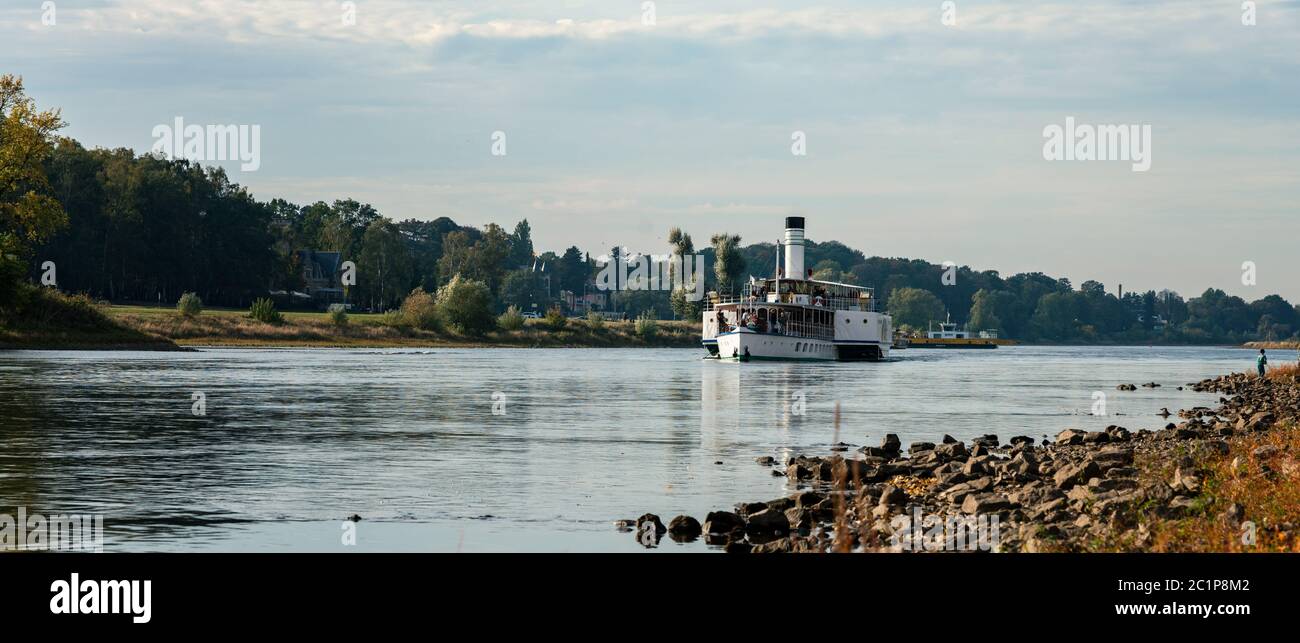 Steam navigation on the Elbe Stock Photo - Alamy