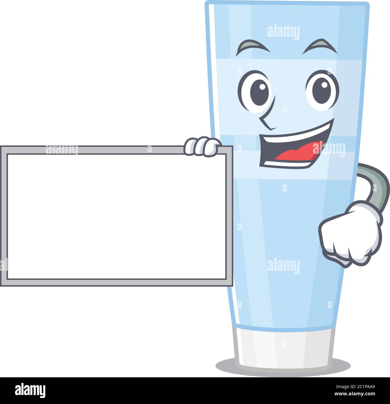 Cartoon character design of eye cream holding a board Stock Vector ...