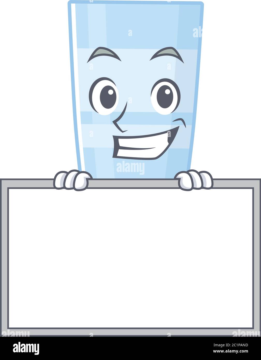 Eye cream cartoon design style standing behind a board Stock Vector ...