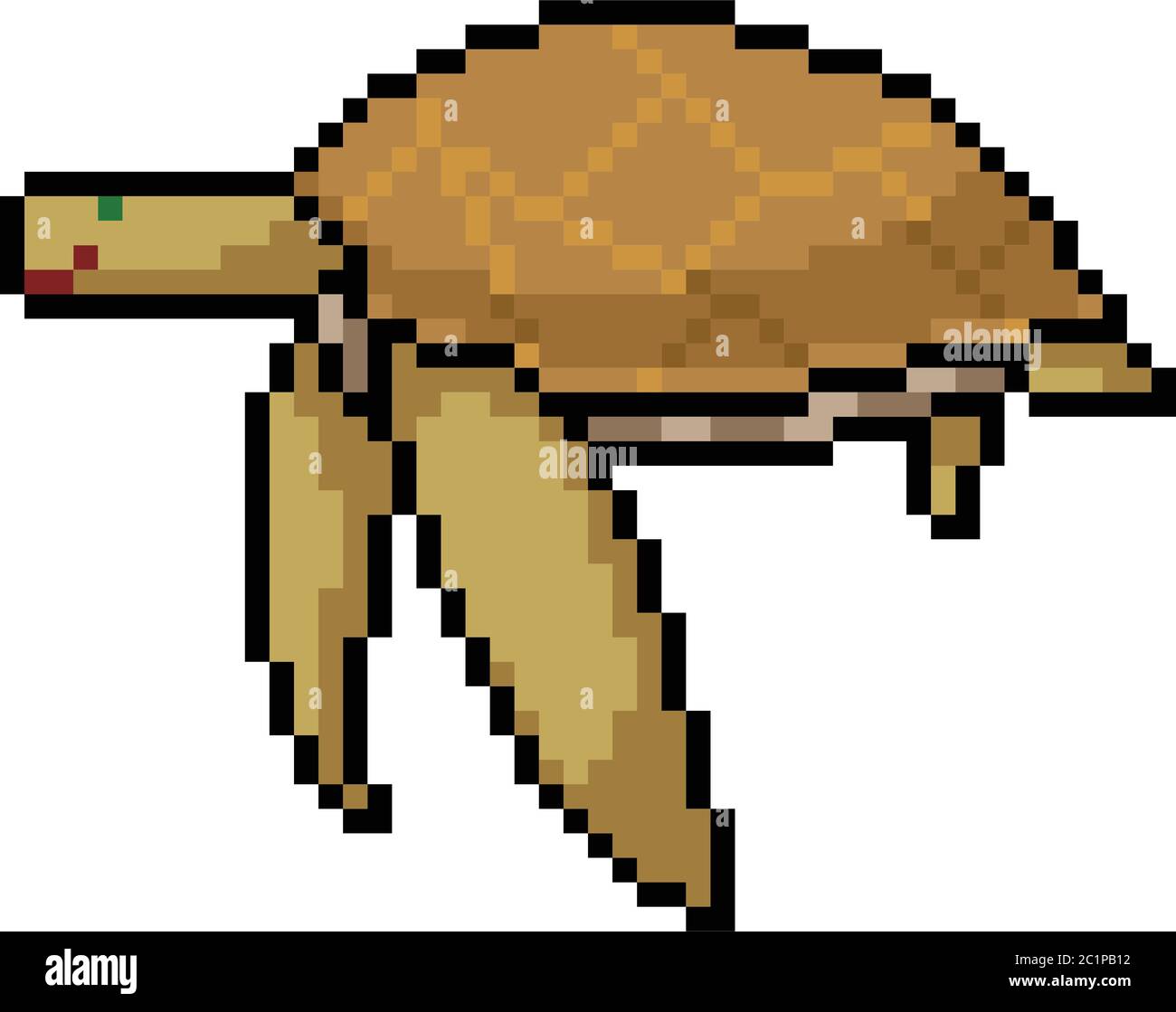 vector pixel art turtle isolated cartoon Stock Vector Image & Art - Alamy