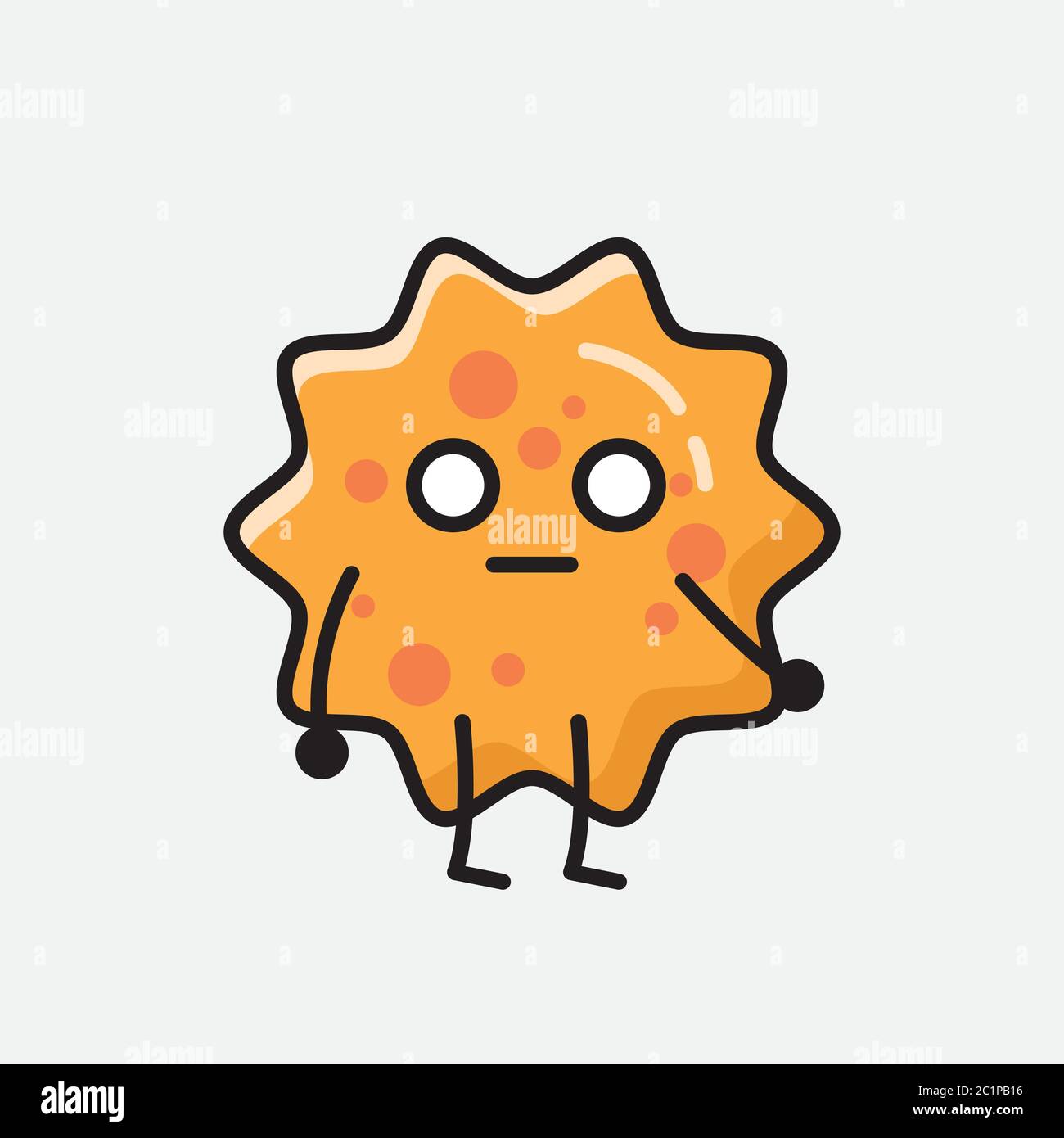 An illustration of Cute Virus Mascot Vector Character in Flat Design ...