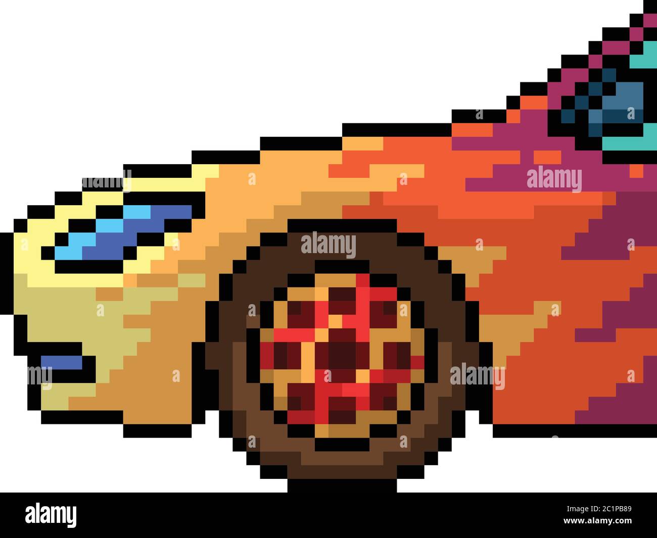 vector pixel art car front isolated cartoon Stock Vector Image & Art ...