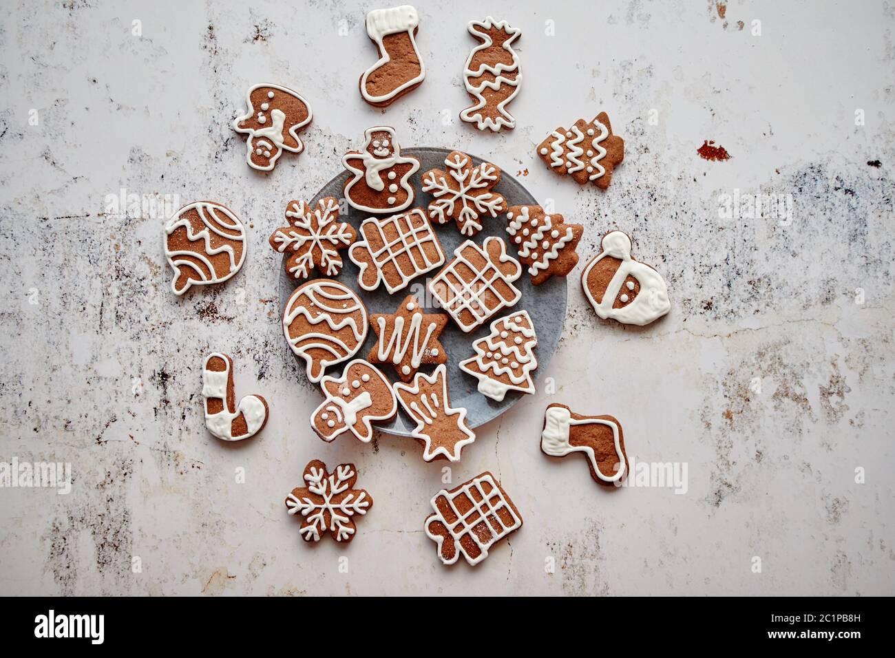 Fresh and tasty Christmas gingerbread cookies Stock Photo - Alamy