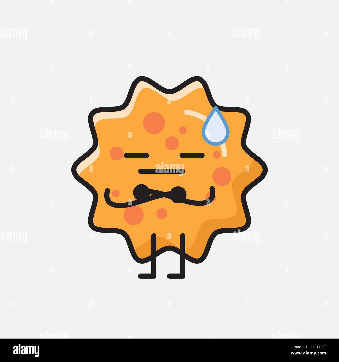 An illustration of Cute Virus Mascot Vector Character in Flat Design ...