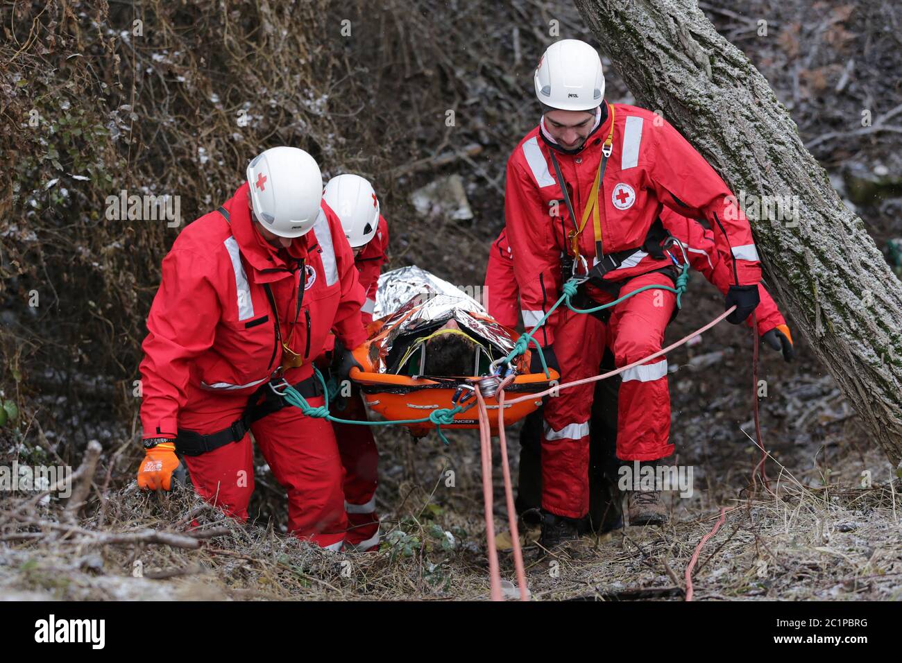 Mountain Rescue Stretcher Snow High Resolution Stock Photography and ...
